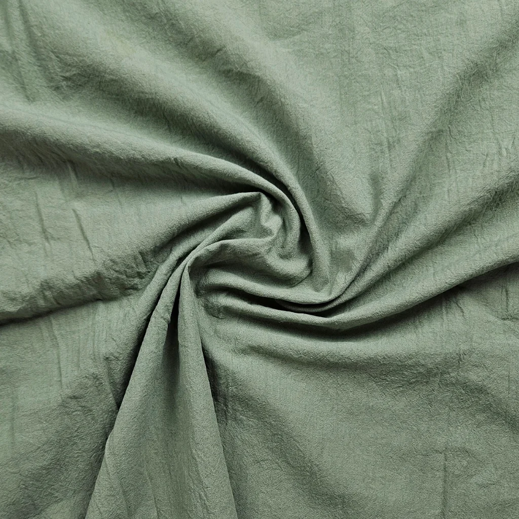 Tela Verde Seco 100% Algodón